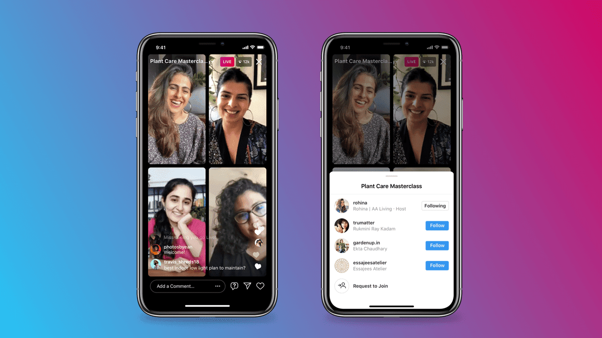 Instagram unveils Rooms, where up to four people can go live