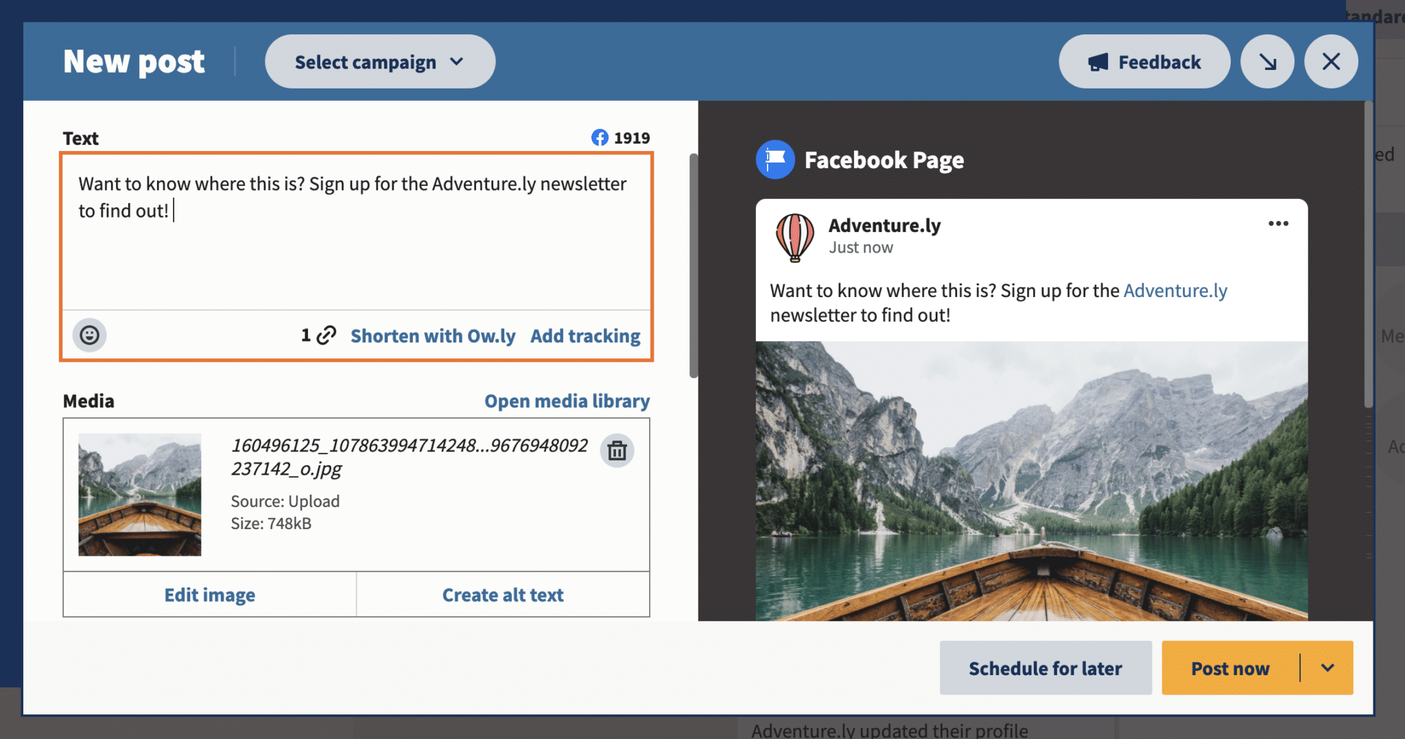 How To Schedule Posts on Facebook [Top Tools + Tips] - Amplitude Marketing