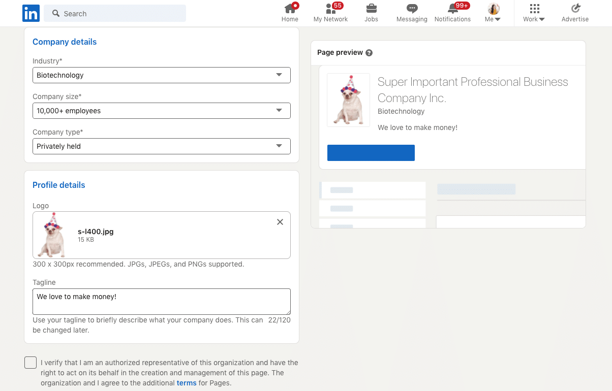 Linkedin Company Information