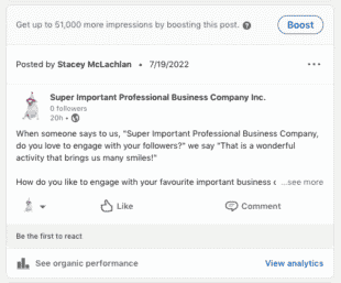LinkedIn post boosting: Pay a little, get a lot (more views)