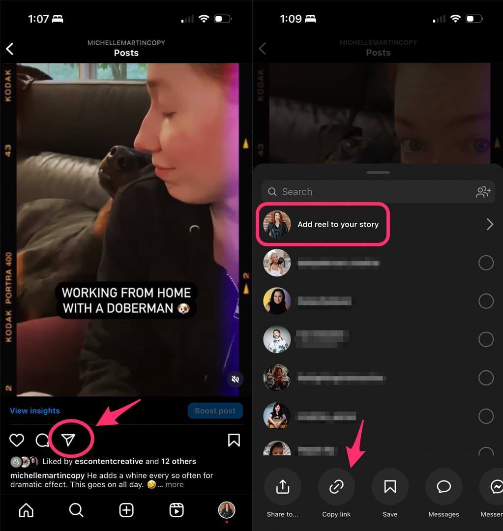 How To Share A Reel To Your Story Instagram And Facebook 