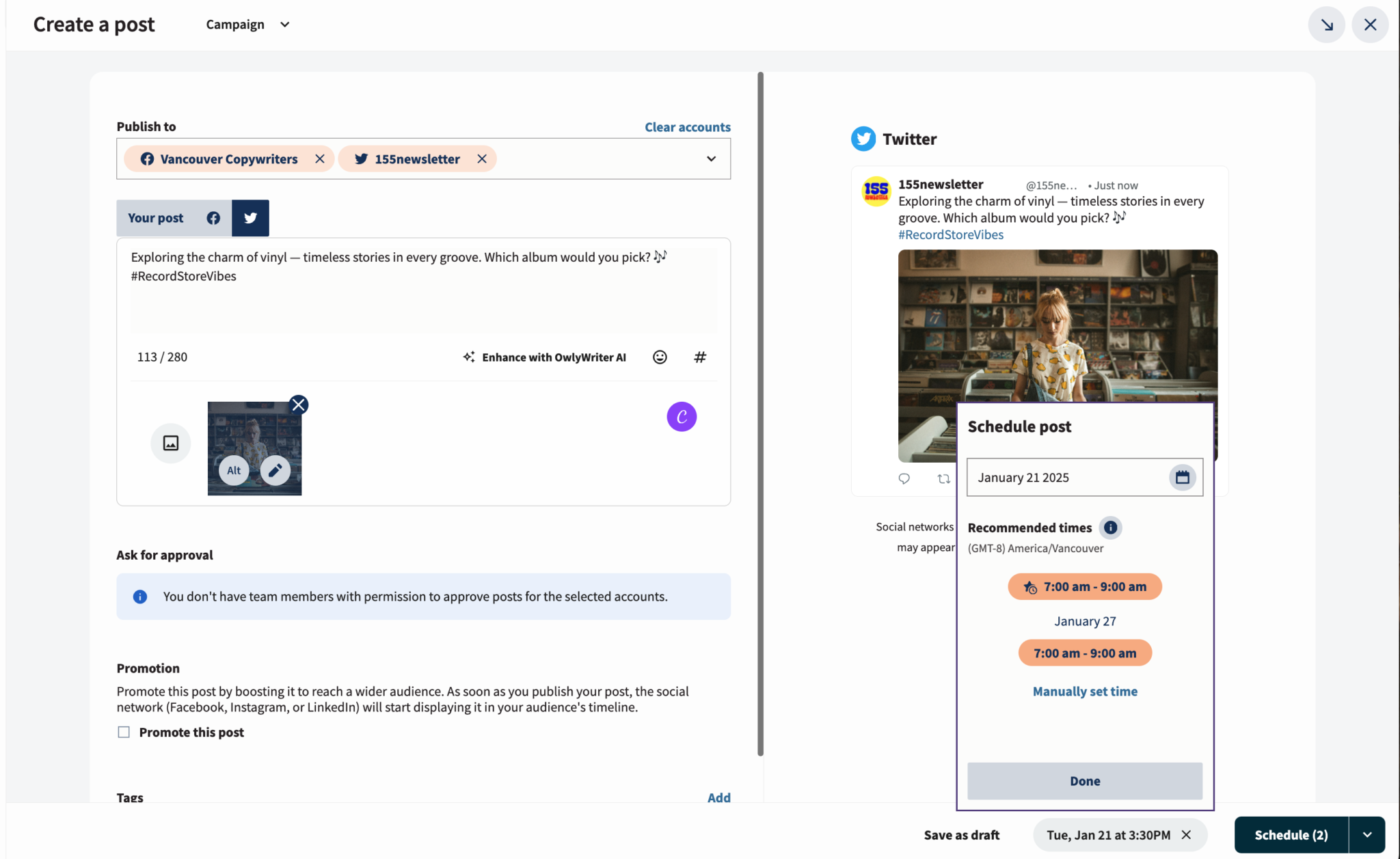 Should you post to all social media at once? (TL;DR: Probably not)