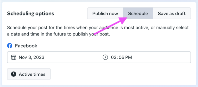 How to schedule a post on Facebook (2 methods)