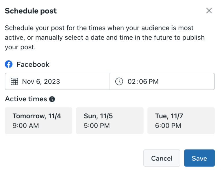How to schedule a post on Facebook (2 methods)