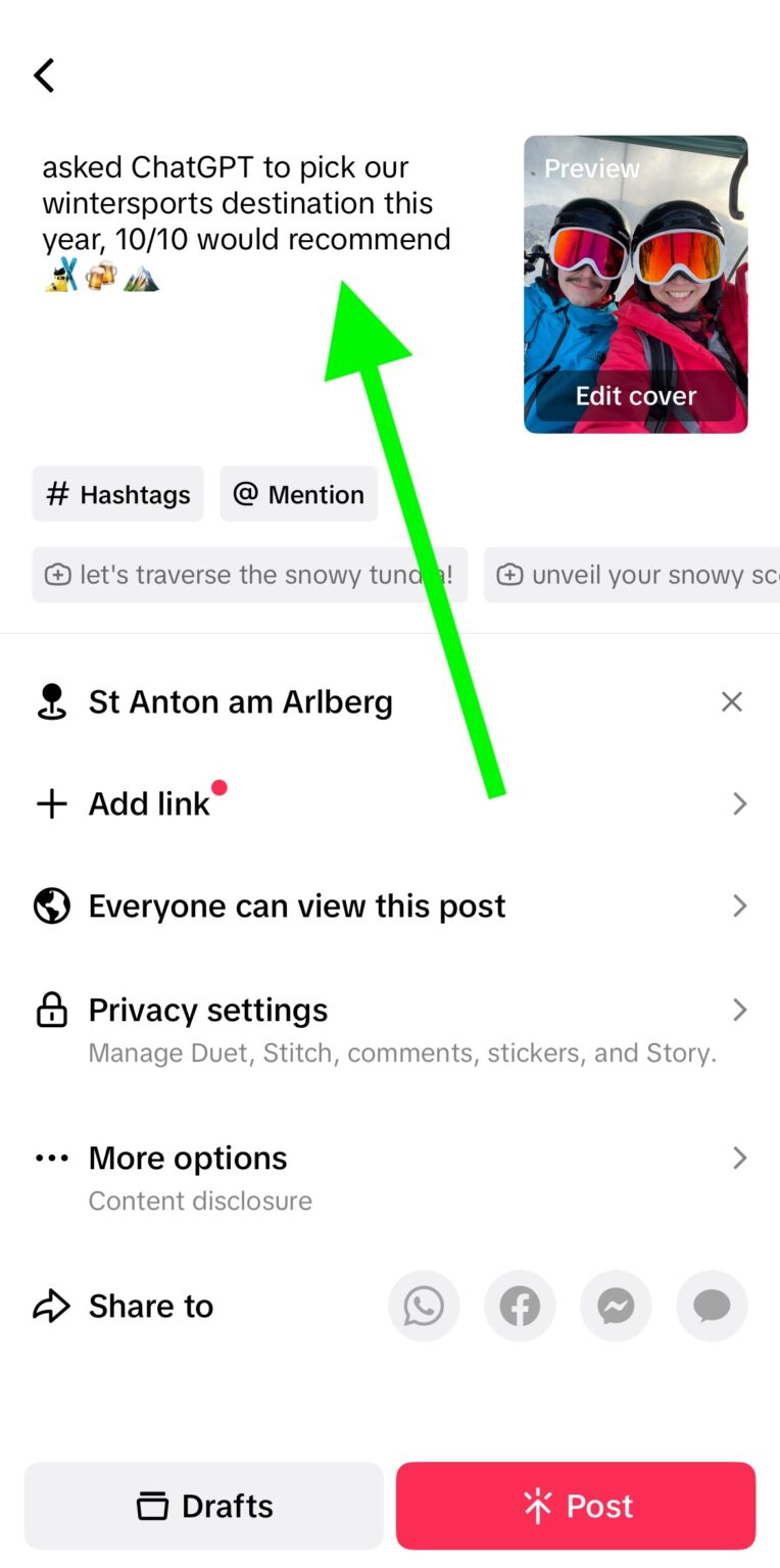 246 TikTok caption ideas [plus free caption generator]