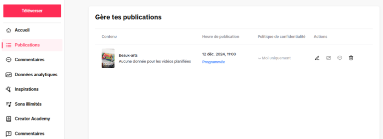 Programmer des posts TikTok sur mobile et ordinateur en 2025